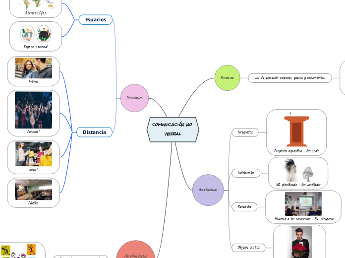 comunicación no verbal - Mind Map